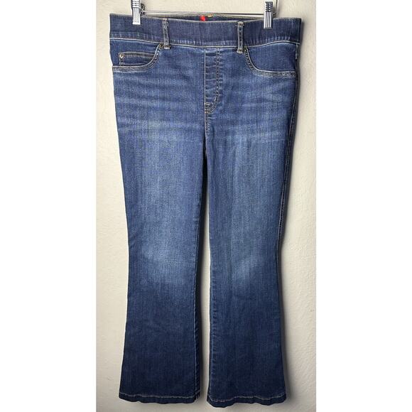 SPANX | Jeans | Spanx Size Large Blue High Rise Flare Jeans Midnight ...